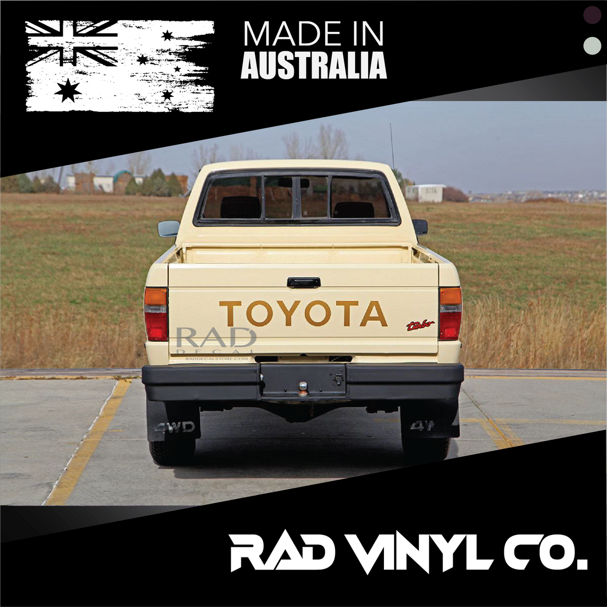 TOYOTA HiLUX (1984-1988) Tailgate | Vinyl Sticker Decal – radvinylco.